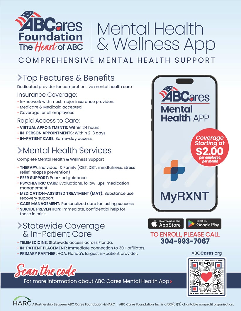 Construction Mental Health | Miami, Fort Lauderdale, West Palm Beach & Melbourne, FL | ABC Cares ...